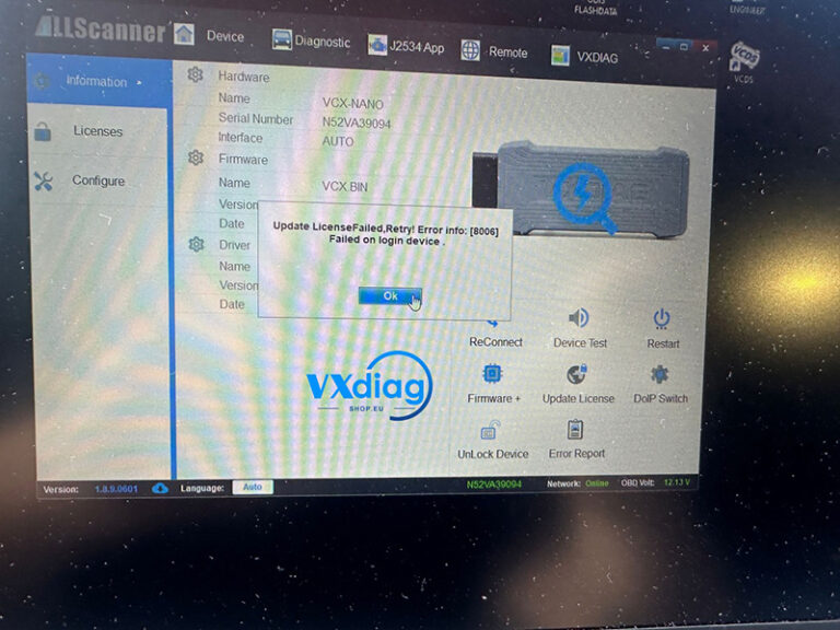 VXDIAG Device Connection Setup Guide